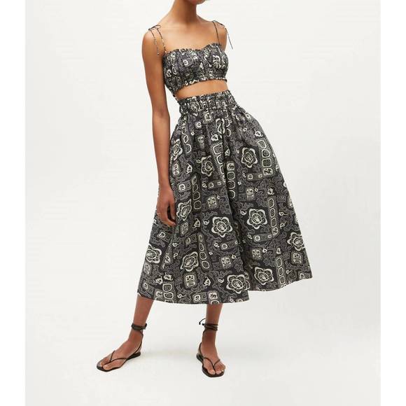 RHODE | Tops | New Rhode Pari Top In Bapu Bazaar Black | Poshmark